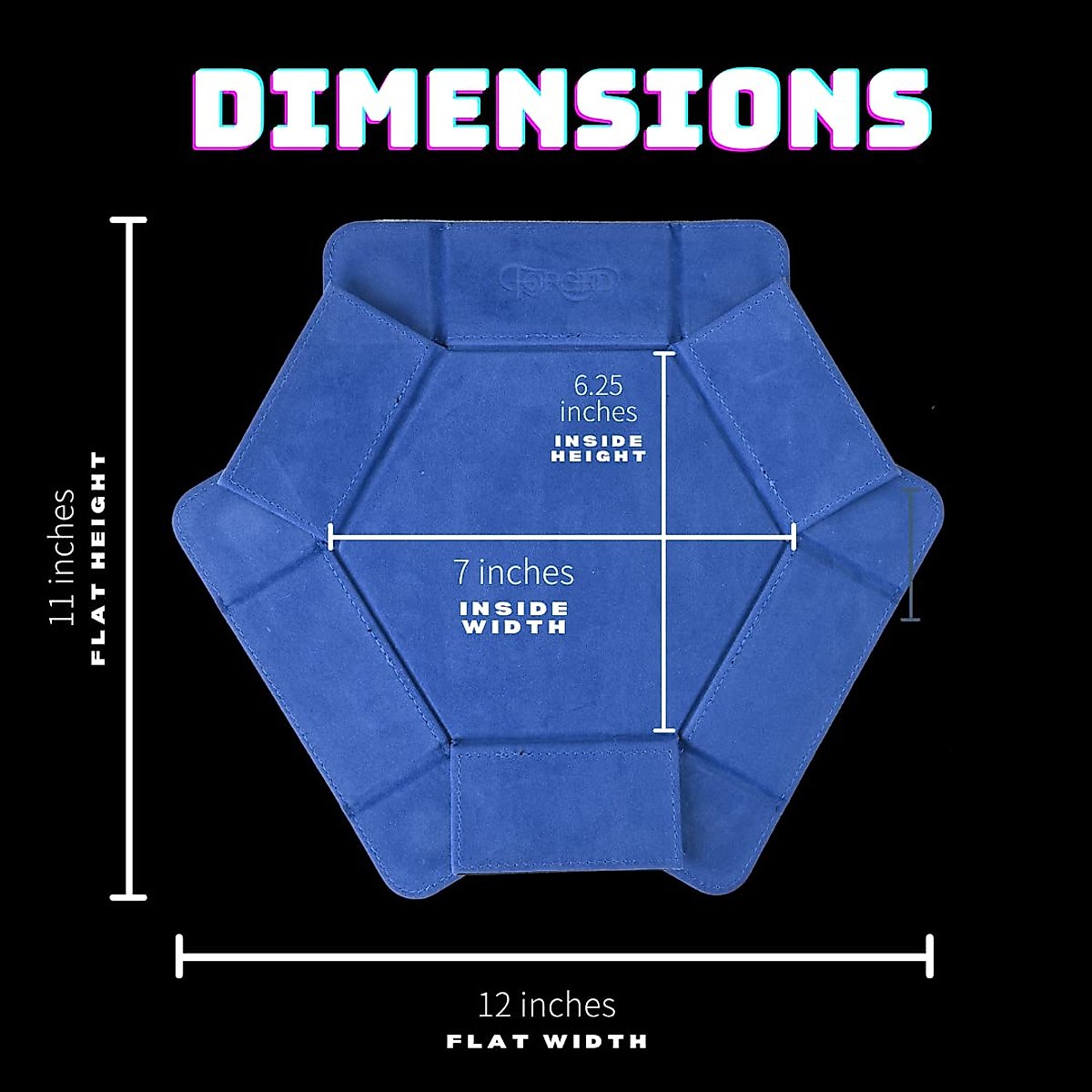 Forged Dice Co. 6.5 Inch Magnetic Folding Dice Tray - Portable Folding Dice Rolling Tray for use as DND Dice Tray D&D Dice Tray or Dice Game - Quiets Rolling Metal Dice and Folds Flat - Purple