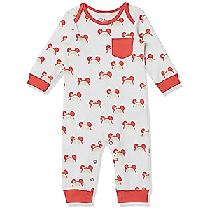 Amazon Essentials Disney | Marvel | Star Wars | Princess Baby Girls' Cotton Coveralls, Pack of 3, Minnie Rainbow Chaser, 24 Months