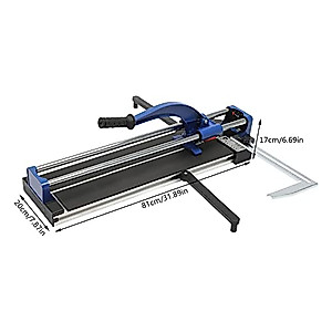 Tile Cutter 31 Inch Manual Tile Cutter with Tungsten Alloy Wheels, Ceramic Floor Tile Tile Cutting Tool, Infrared Positioning Guided Accuracy, Adjustable Measuring Ruler