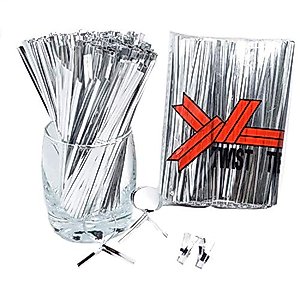 4 Inch Metallic Twist Ties-800 Pieces Plastic Cable Ties Foil Twist Ties for Bread Candy Bags, Gift Bags, Party Cello, Cake Pops (Silver)