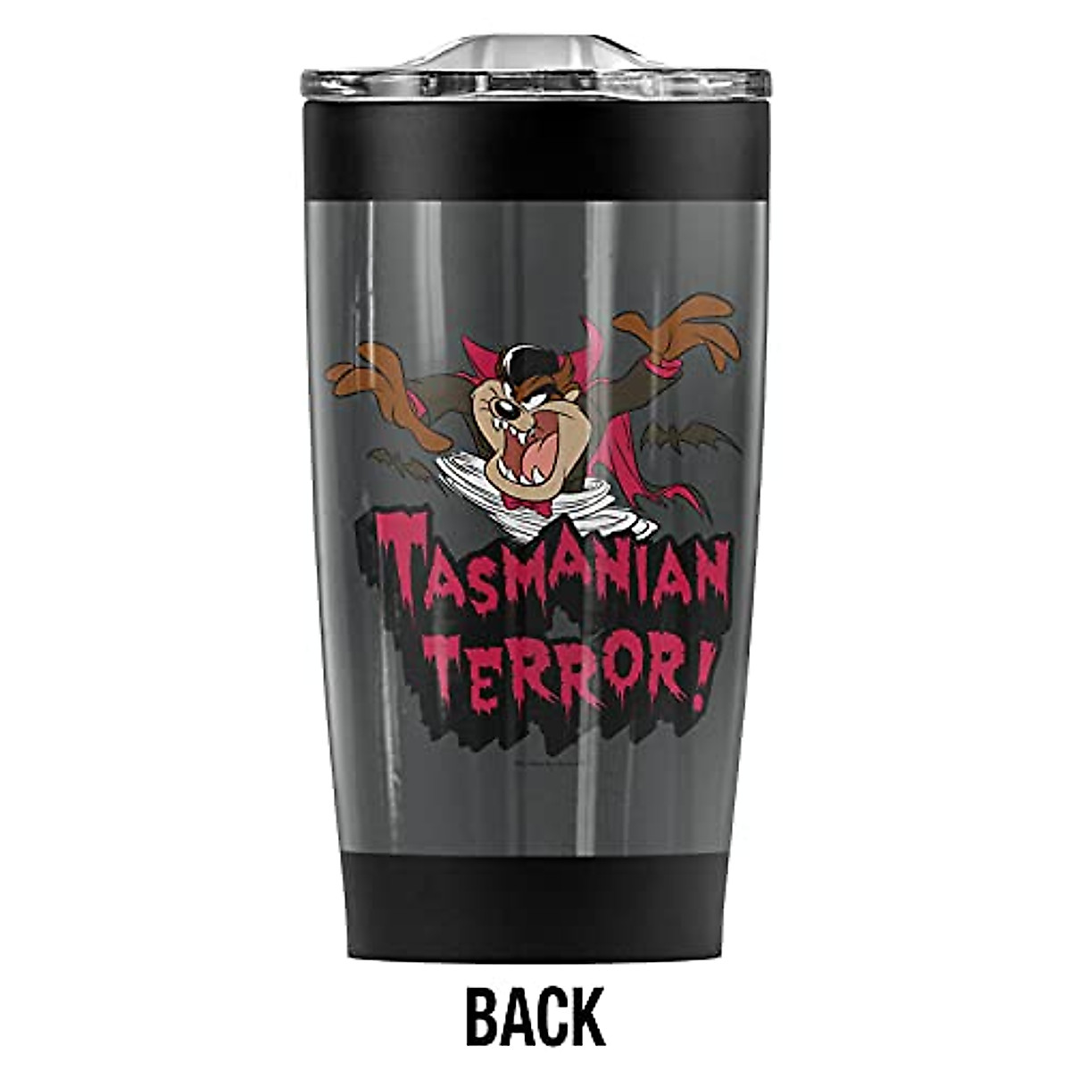 Logovision Looney Tunes Taz Terror Stainless Steel Tumbler 20 oz Coffee Travel Mug/Cup, Vacuum Insulated & Double Wall with Leakproof Sliding Lid | Great for Hot Drinks and Cold Beverages