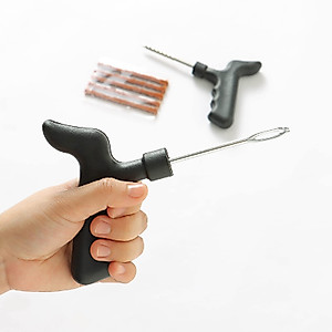 Vakert Tire Repair Kit Tool T-Handle String Rubber Plugs for Cars Trucks Motorcycles