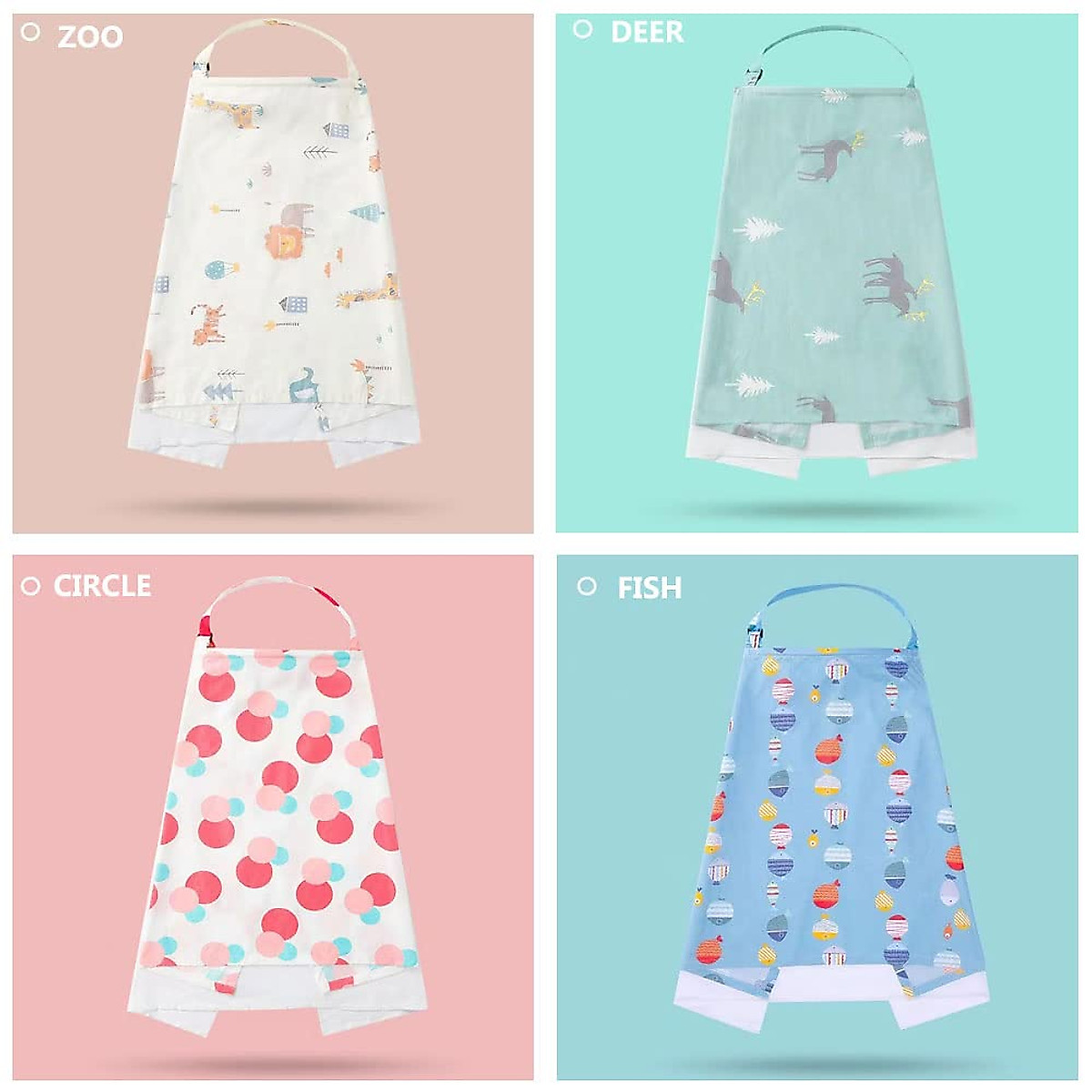 Nursing Covers for Breastfeeding Breathable, Large Soft Baby Car Seat Cover Canopy Multi-use for Nursing Mother Baby Boys and Girls Shower Gifts (Blue)