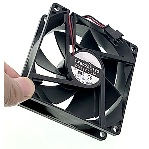 LEYEYDOJX New Quiet Cooling Fan Compatible with Tianxuan TX8025L12S Refrigerator Power Fan DC 12V 0.08A 8CM 8025 0.96W 2-Wire 2800 RPM