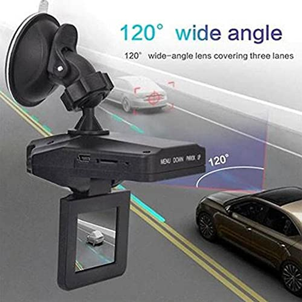 Dash Cam,HD1080 Car Camera,,Real-time Monitoring,Circular Recording,360-degree Rotating tachograph,120°Wide Angle,16/32GB SD Card
