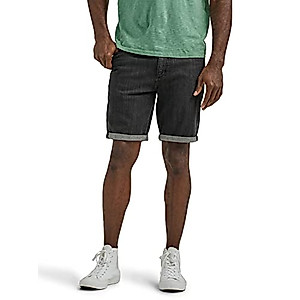 Lee Men's Legendary Regular Fit 5-Pocket Jean Short, Washed Black, 36