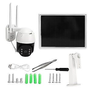 Solar Security Camera, 1080P Solar & Battery Powered Outdoor Camera with PIR Human Detection, APP Video Playback, IP66 Waterproof, for Home Security