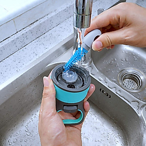 Bottle Brush with Nipple Cleaner, Long Handle Water Bottle Scrubbing Brush, Built for Cleaning Baby Bottles, Sippy Cups, Travel Coffee Mugs, Food Jars, Glasswares, Wine Decanters, Tumblers, 3 Pack