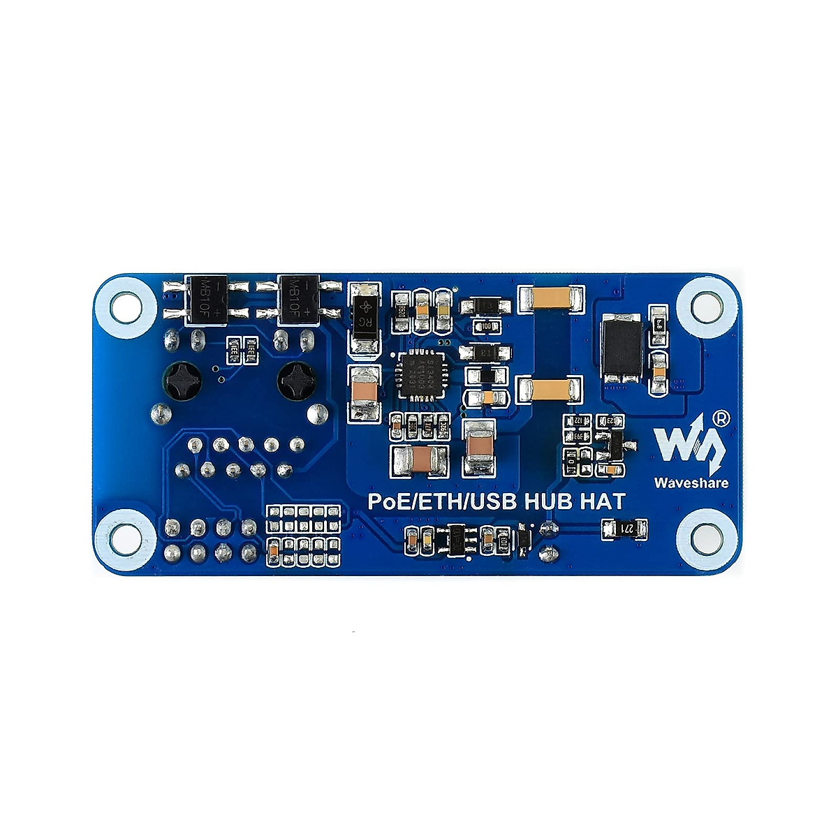 waveshare PoE Ethernet/USB HUB HAT Expansion Board for Raspberry Pi Zero/Zero 2 W/W/WH, with 1 RJ45 10/100M Ethernet Port, 3 USB Ports Compatible with USB2.0/1.1,802.3af-Compliant