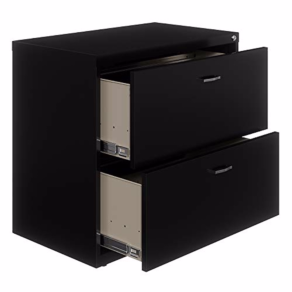 Hirsh Home Office 30 in. Wide 2 Drawer Lateral File Cabinet in Black, Fully Assembled
