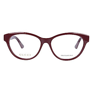 Gucci Gucci-Logo GG0766OA 003 Eyeglasses Women's Burgundy Optical Frame 54mm