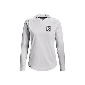 Under Armour womens Softball Cage Jacket 22, (014) Halo Gray/Pitch Gray/White, Medium