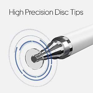 Replacement Disc Tips, High Precision Fine Point Round Disk for 2 in 1 Series Stylus Pen, Clear (4 Pack)