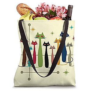 Vintage Retro Mid-Century Modern Look Cats 50s 60s Style Tote Bag