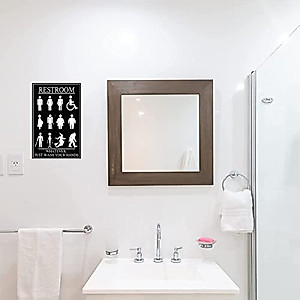 Funny Restroom Sign Whatever Just Wash Your Hands Style Funny Metal Door Sign Restroom Bathroom Door Sign For Toilet Home Hotel Wall Decor 8 X12 Inch