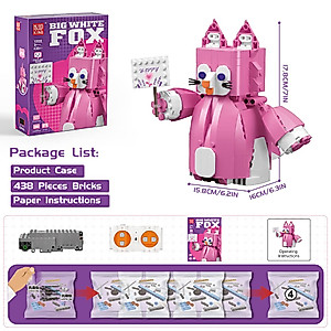 Mould King Technical STEM Projects Robots Animal Robot Fox Toy Building Toys with RC Robot Building Blocks Toy, Remote Control Building Blocks Robot Toys Gifts for Age 8+ and Adults Dark Pink(438 PCS)