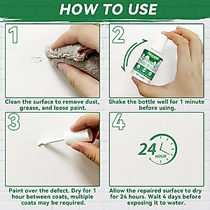 White Paint Touch Up Paint Pen for Wall, Multi Surface White Paint Pen, Interior & Exterior Chalk Paint, All in One Paint Quickly Repairs Bath, Door, Cabinet, Furniture, Wood, Tile, Enamel Wall Paint 1 Fl Oz (Semi-Gloss)