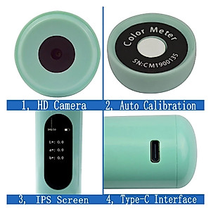 Colorimeter, e APP Colorimeter,Portable Color Analyzer,More Than 30 Indexes,Like RGB,Lab,for Color Matching,Measuring Color Difference(Professional)