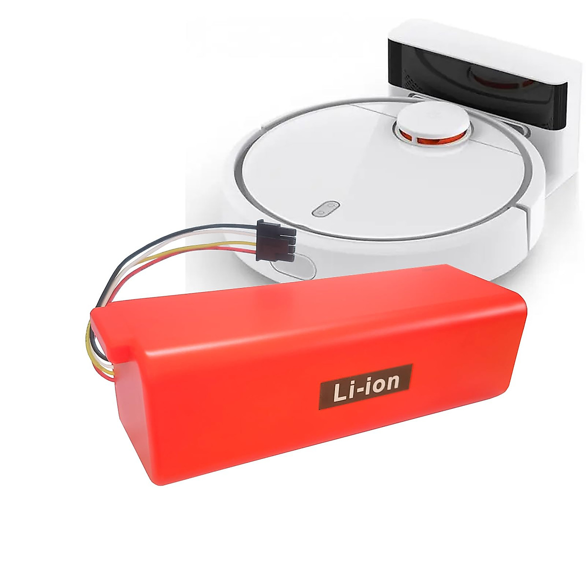 kunbow 6800mAh Li-ion Battery,Replacement Battery for Xiaomi Mi Robot,Mijia 1. and 2. Generation,Mijia Roborock S4,S5,S6,S7,Mijia Roborock S50,S51,S55,S60,E201 Vacuum Cleaner (14.4V/97.92Wh)