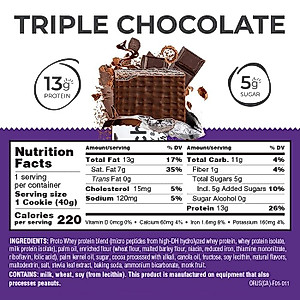 Power Crunch Protein Wafer Bars, High Protein Snacks with Delicious Taste, Triple Chocolate, 1.4 Ounce (12 Count)