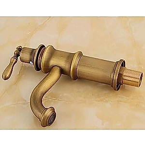 Kitchen Taps Kitchen Tap Kitchen Tap Newly Faucet Copper Faucets Bath Bathroom Sink Basin Faucet Brass Single Ceramic Handle Single Hole Deck Basin Tap, Bathroom Faucet