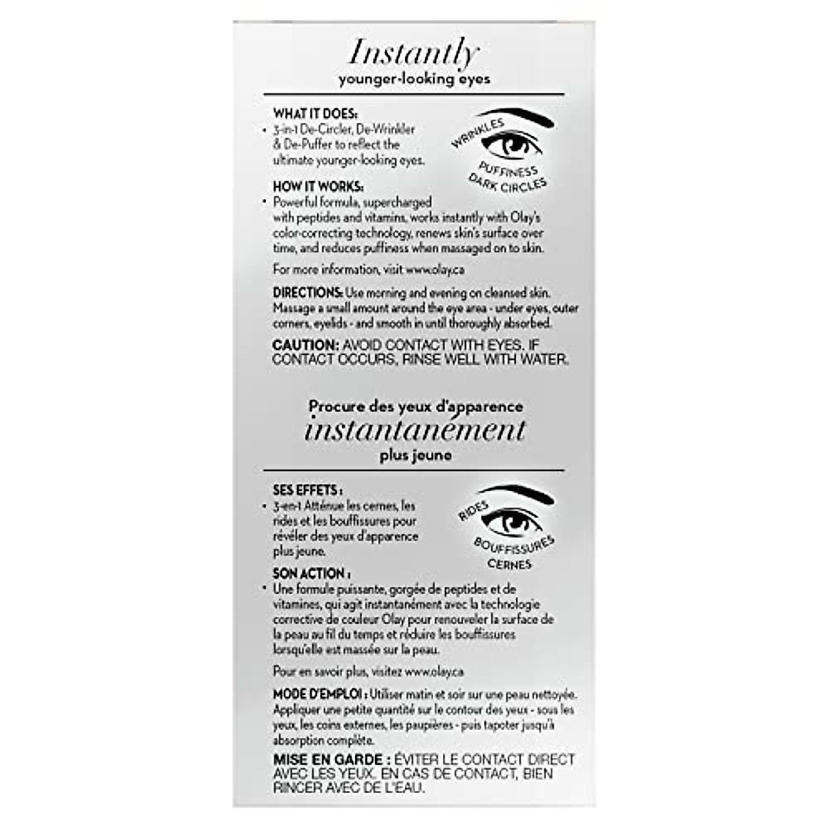 Olay Eyes by Olay Ultimate Eye Cream for Dark Circles, Wrinkles and Puffiness, 13 ml (0.4 fl. oz.)