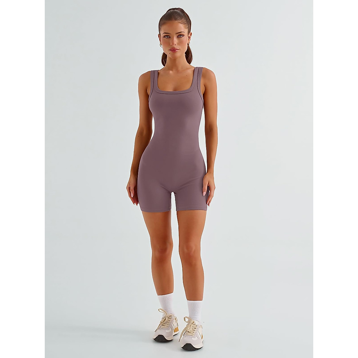 AUTOMET Women's Sexy Bodycon Bodysuit Workout Sets Jumpers Summer Vacation s Shorts Baggy Jumpsuits Gym Fashion Clothes