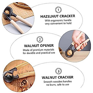 Black Walnut 1pc Nutcracker Macadamia Electric Tool Crab Tools Metal Nut Opener Plier Seafood Crackers Tools Black Walnut Chestnut Nut Shell Walnut Shell Commercial