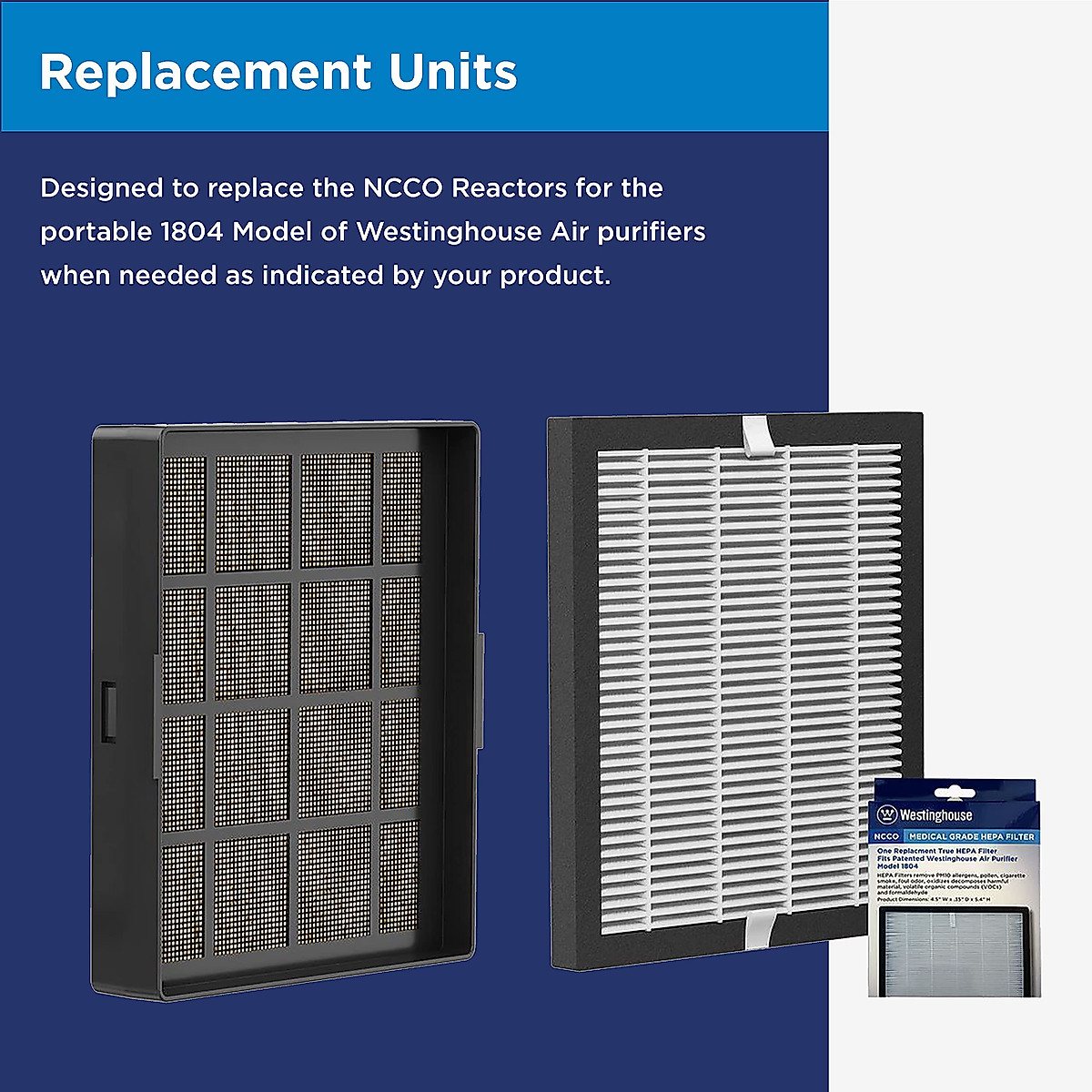 Westinghouse SP6440-NF Replacement Reactor for The Portable 1804 Air Purifier