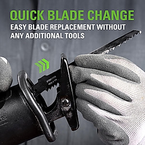 Greenworks 24V Brushless (1-1/8") Cordless Reciprocating Saw (2,700 SPM), 4.0Ah Battery and Compact Charger Included