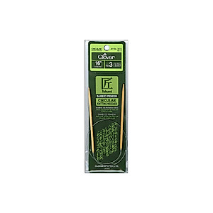 Clover 3016/16-03 Takumi Bamboo Circular 16-Inch Knitting Needles, Size 3