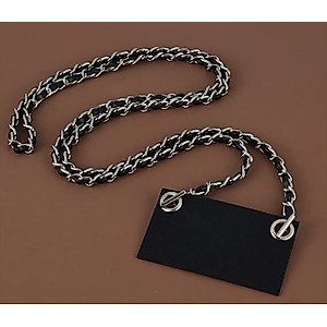 YESIKIMI Conversion Kit Cowhide leather Chain+Insert Change Chanel Flap Card Holder Into A Small Crossbody Purse