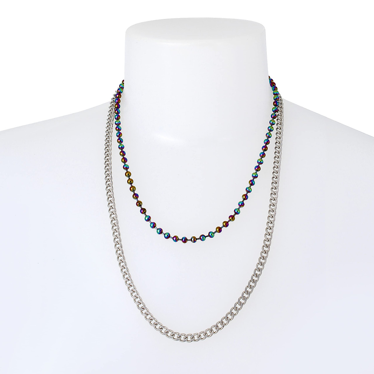 Steve Madden Ball Chain Layered Necklace