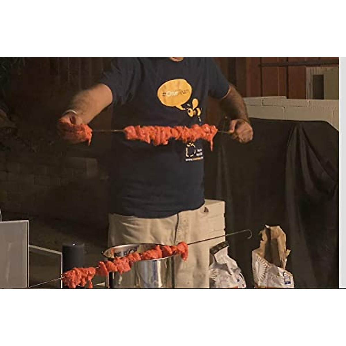 Metal Skewers, 39" in length BBQ/ Tandoor 6 mm thickness : Mild Steel (Pack of 4)