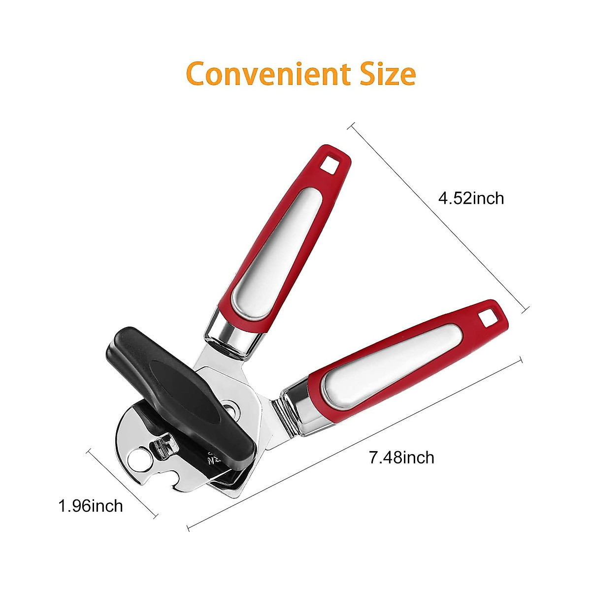 AW&SH Can Opener Manual, Handheld Strong Heavy Duty Can Opener