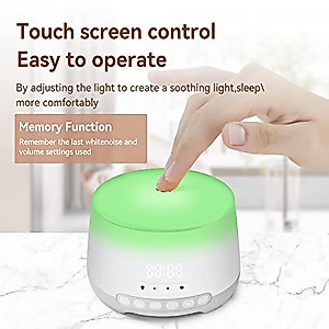 Vtechvat Sound Machine Baby Sound Machine for Sleeping, White Noise Machine with App Control 7 Color Night Light 30 Soothing Sounds Adjustable Volume and Brightness Noise Machine for Baby Adults Kids