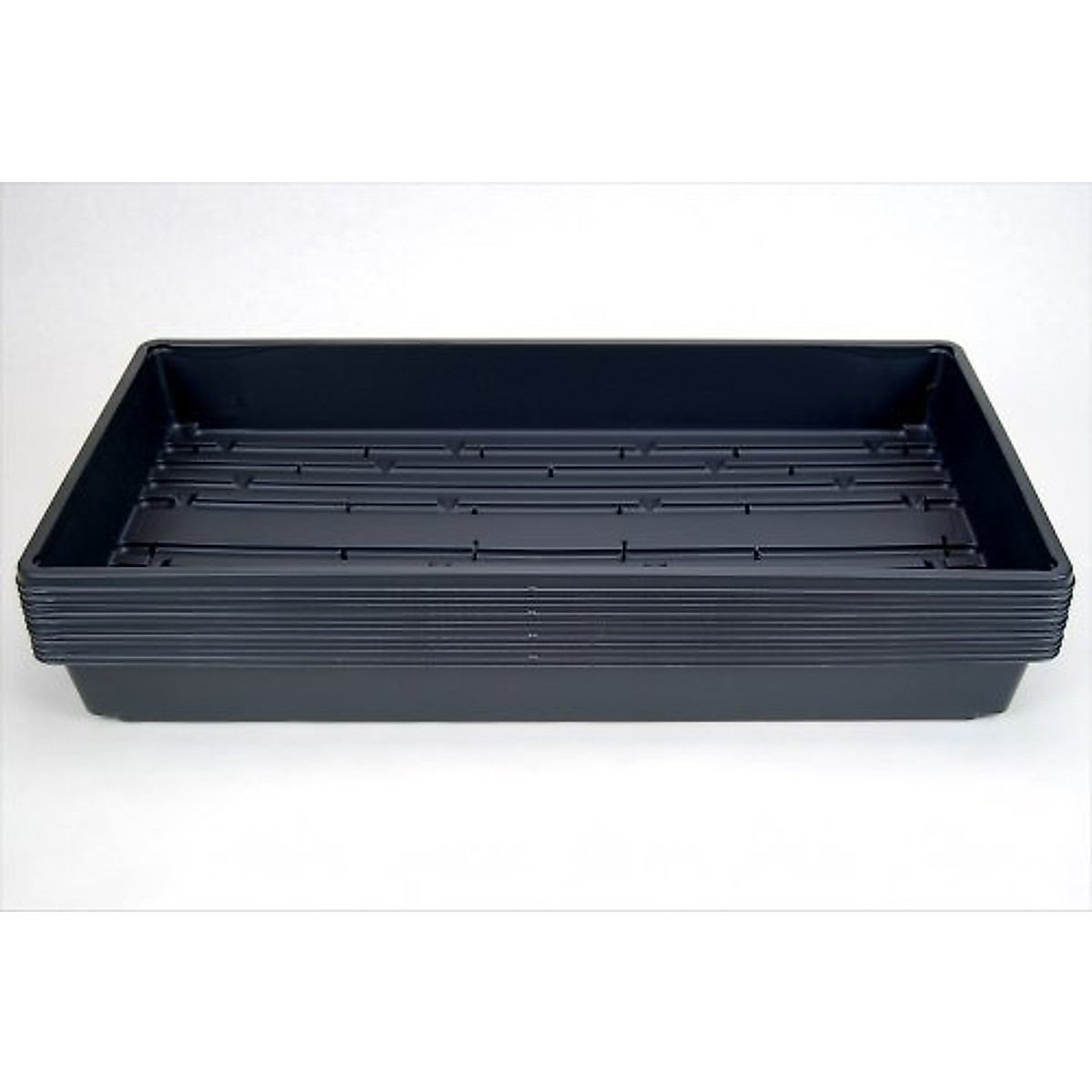 10 Plant Growing Trays (WITH Drain Holes) - 20" x 10" - Perfect Garden Seed Starter Grow Trays: For Seedlings, Indoor Gardening, Growing Microgreens, Wheatgrass & More - Soil or Hydroponic