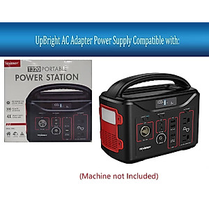 UpBright 15V AC/DC Adapter Compatible with Tenergy T320 59148 59148-01 59148-02 Portable Power Station 300Wh Backup Lithium Battery Solar Generator 15VDC 3A Power Supply Cord Cable Charger Mains PSU