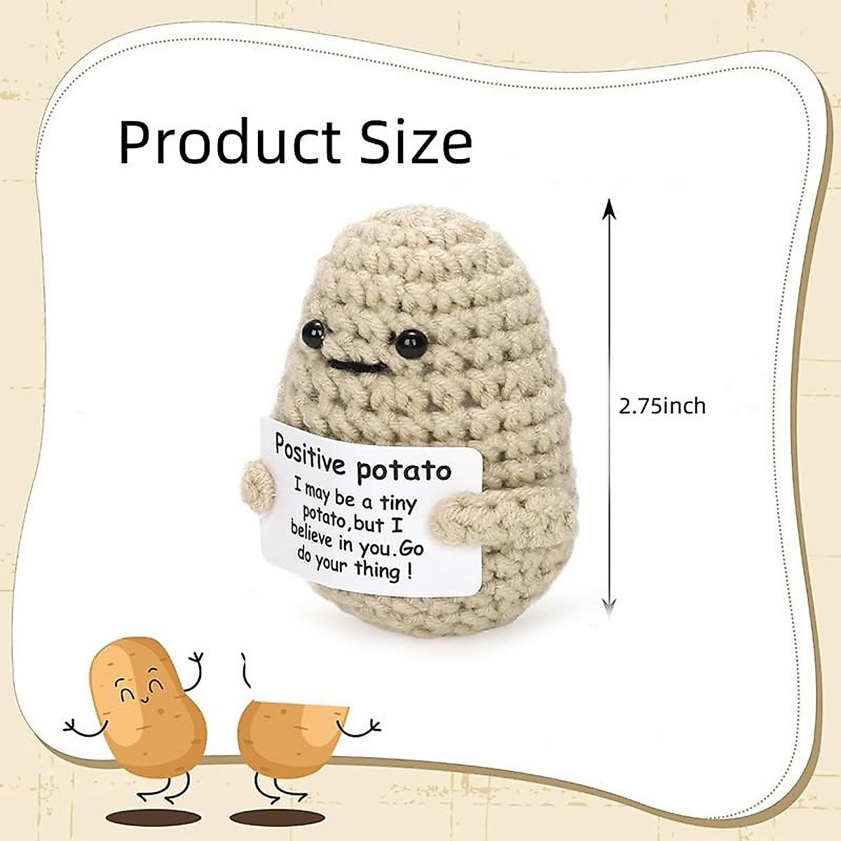 Letken Positive Potato Crochet Mini Knitted Potato Toy Home Decorations Encouragement Gifts