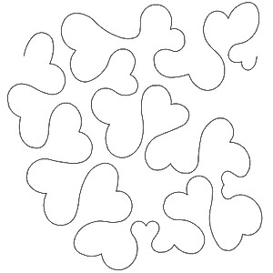 Quilting Stencils for Machine and Hand Quilting - 2 Quilting Stencils for Background Patterns - Heart Stipple, Large Stipple Plastic Quilt Stencil Set with Guide