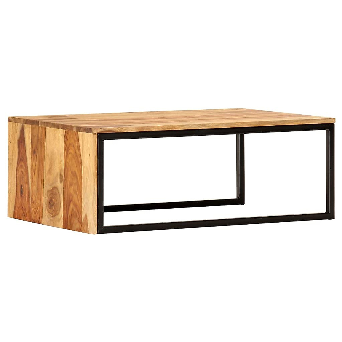 QJBSAVVA Nesting Tables 2 pcs Solid Sheesham Wood,Entrance Table Tray Tables Center Table Low Table Suitable for Meeting Rooms, Reception Rooms, Offices