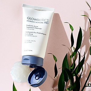 Glowbiotics Probiotic Acne Cleanser: Gentle Foaming Face Wash for Acne-Prone Skin | Clears Pores, Removes Dirt & Oil, Soothes Redness with Salicylic Acid & Niacinamide