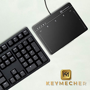KEYMECHER Mano Multi-Gesture Wired Trackpad for Windows 7 and Windows 10, USB Slim Touchpad Mouse for Computer, Notebook, PC, and Laptop (Aluminum Black, Support Windows Precision Touchpad)