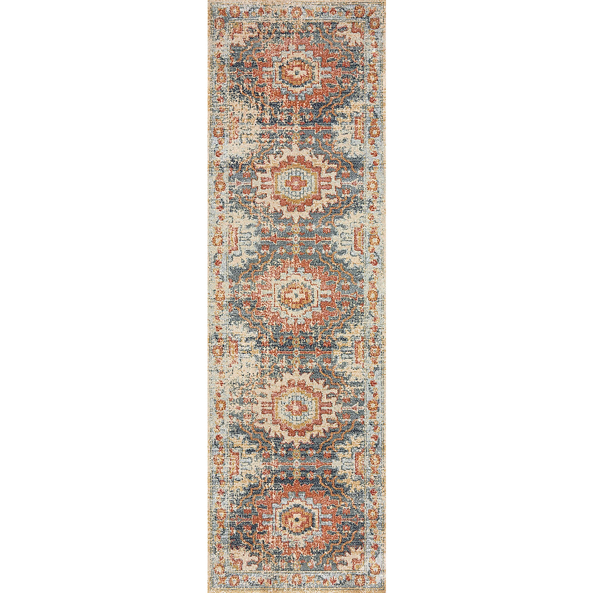 Loloi II Jocelyn Collection JOC-03 Mist/Multi 9'-6" x 12'-6" Area Rug