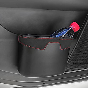 AUCELI Car Trash Can, Dustbin Container for Auto Seatback, Hanging Mini Car Garbage Bin, Portable Rubbish Waste Basket Storage Organizer with Clip, Interior Accessories for Vehicle Home Office