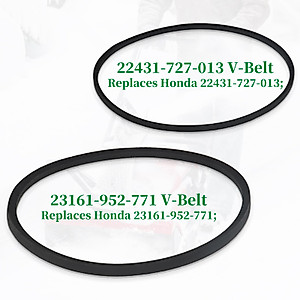 POSEAGLE HS35 Paddles Replaces Honda 72521-730-003, 72552-730-003, 1003375, 1003391 with 22431-727-013 V-Belt 23161-952-771 V-Belt, Honda HS35 Snowblower Parts, Honda HS35 Paddles