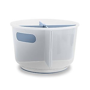 madesmart Divided Bathroom Tote | BATH COLLECTION | Handles for Portability | 360° Rotation | Utility Storage | Non-slip Base | BPA-Free
