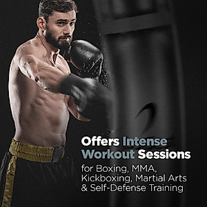 LoGest Boxing Bag - Hanging Punching Bag Sports Training Equipment - MMA, Karate, Judo, Muay Thai, Kickboxing - Hanging or Freestanding - Unfilled Max Capacity 100 Lbs - Heavy Punching Bag (Red)