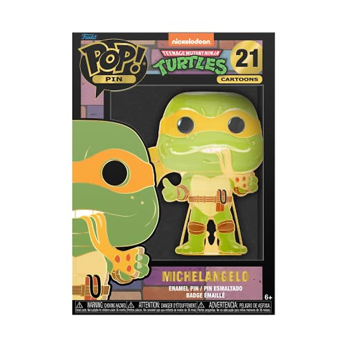 Funko Pop! Pin: Teenage Mutant Ninja Turtles - Michelangelo, Glow in The Dark
