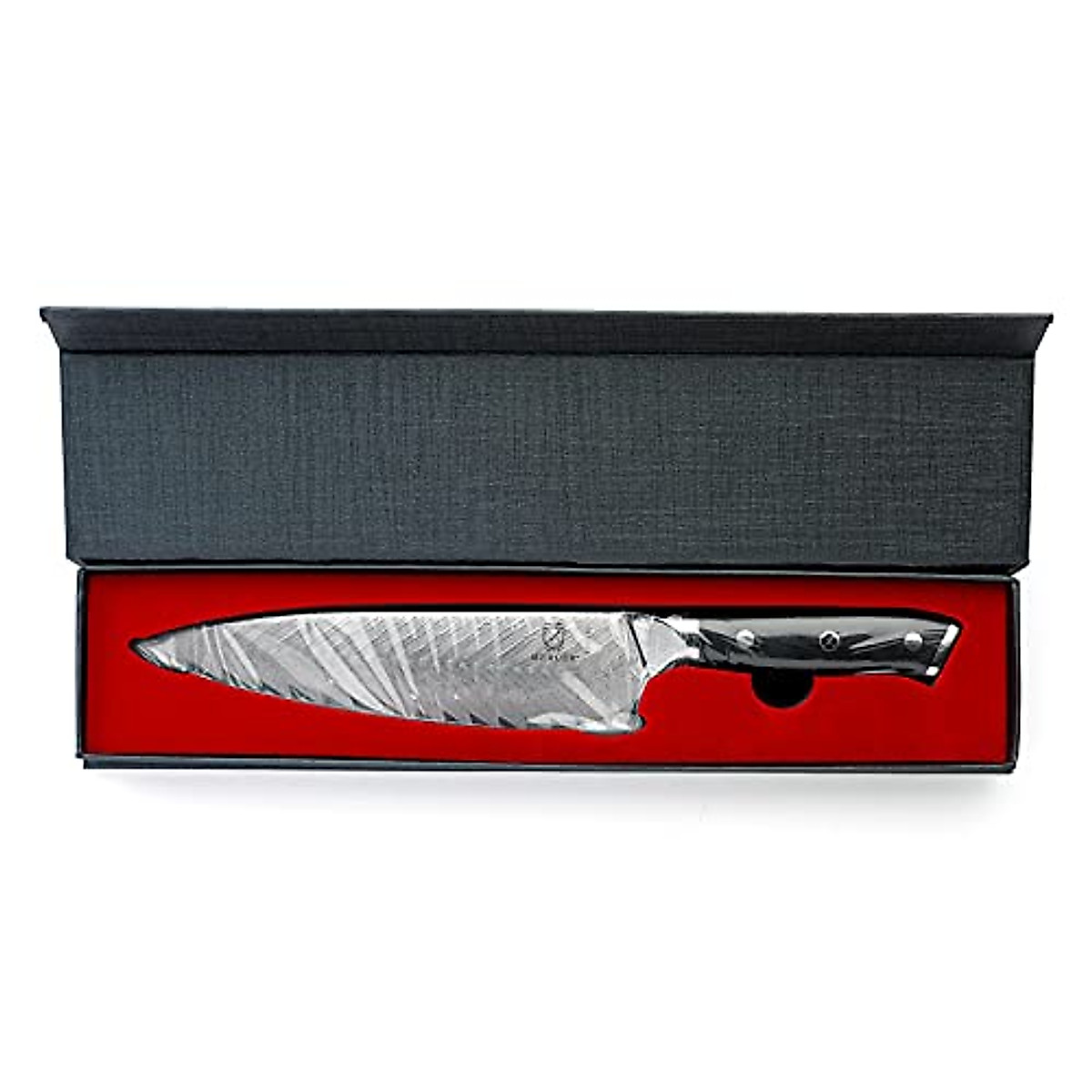 Mercer Culinary M13780 Premium Grade Super Steel, 8-Inch Chef's Knife w/Leaf Pattern Blade, G10 Handle